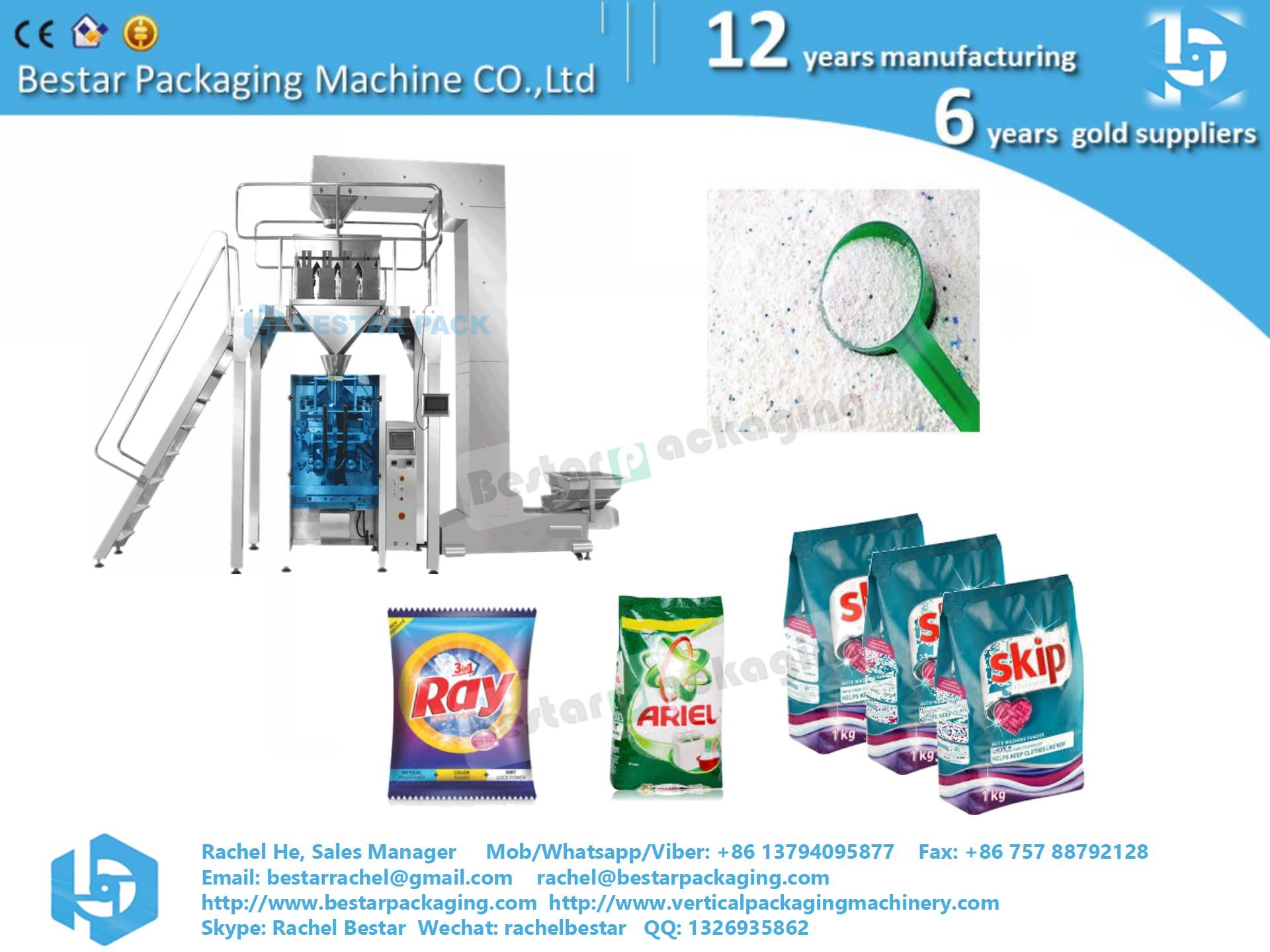 Chinese supplier packing machine for stand bag washing powder packing
