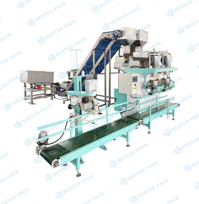 Semi-auto packaging machine for 20kg screw weighing and filling